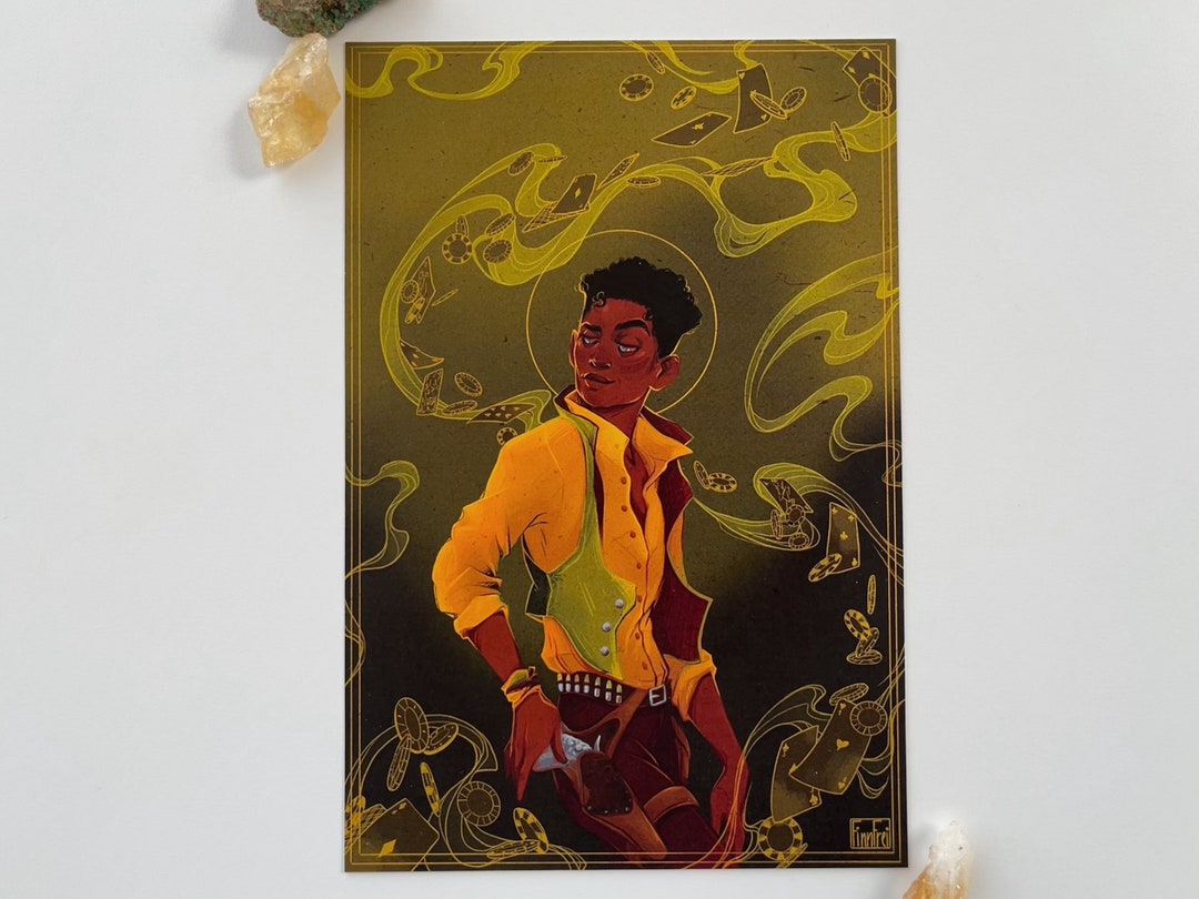 Six of Crows - A5 Art Print of Jesper Fahey, the Sharpshooter, Bookish ...