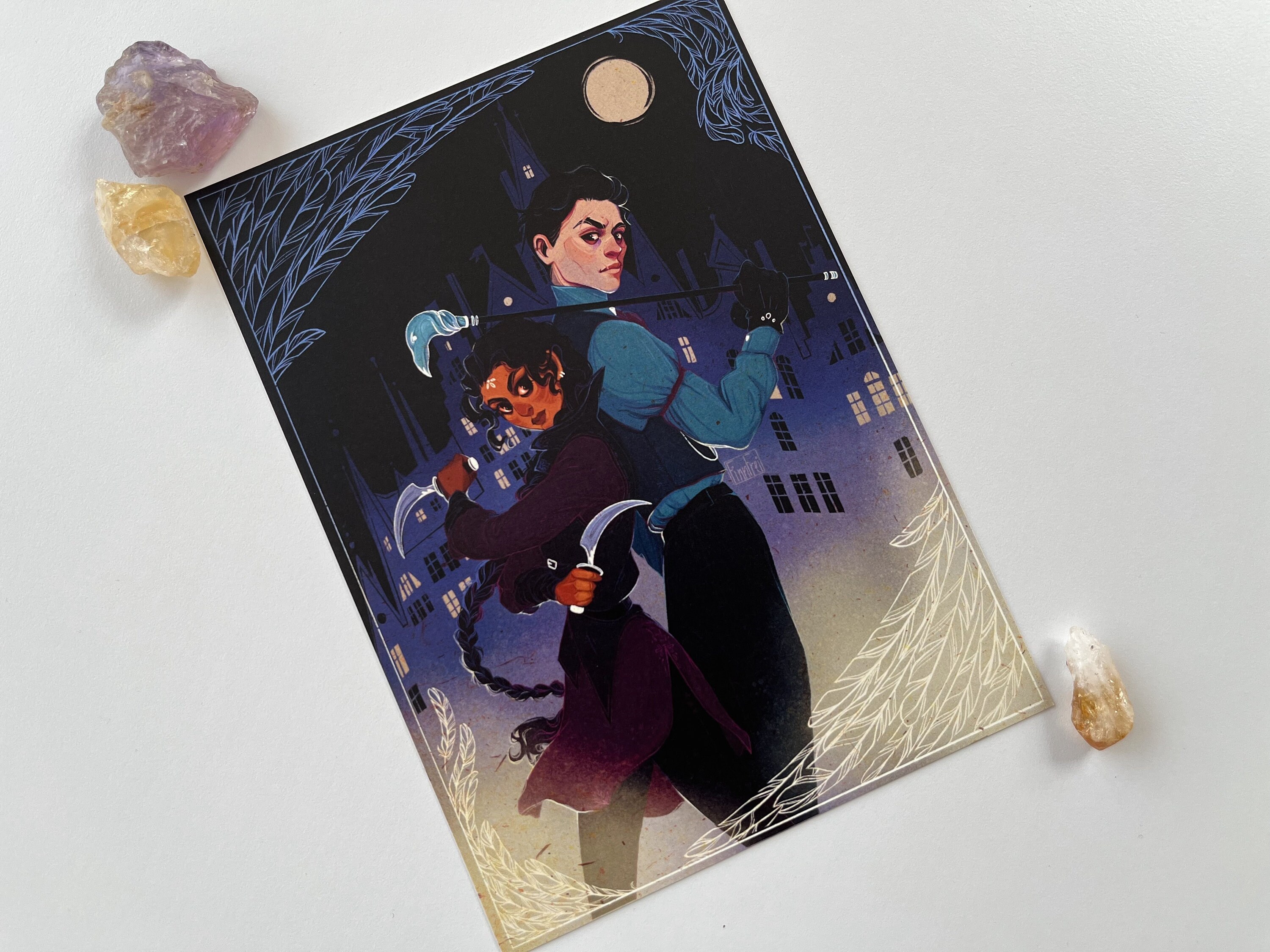 Six of Crows A5 Art Print of Wraith and Dirtyhands, Inej and Kaz - Etsy