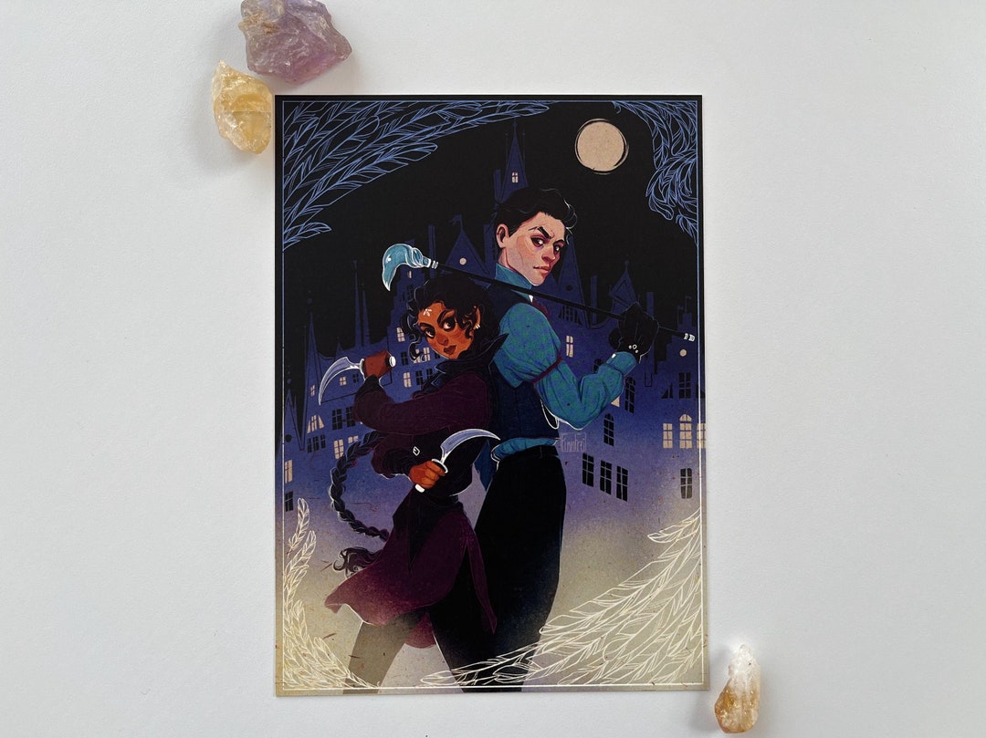 Six of Crows - A5 Art Print of Wraith and Dirtyhands, Inej and Kaz - Etsy