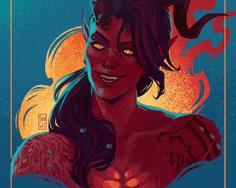 Baldur's Gate 3 Karlach Art Print - Etsy