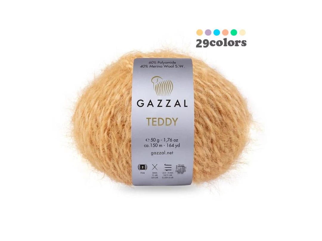 Gazzal Teddy Yarn 50g 150m - Etsy