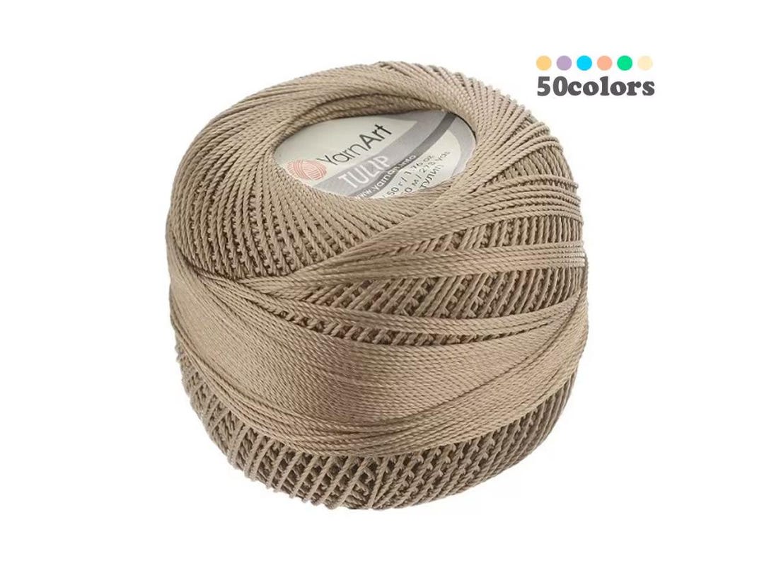 Yarn Art Tulip Lace Silky Thread Shiny Variegated Microfiber Embroidery ...