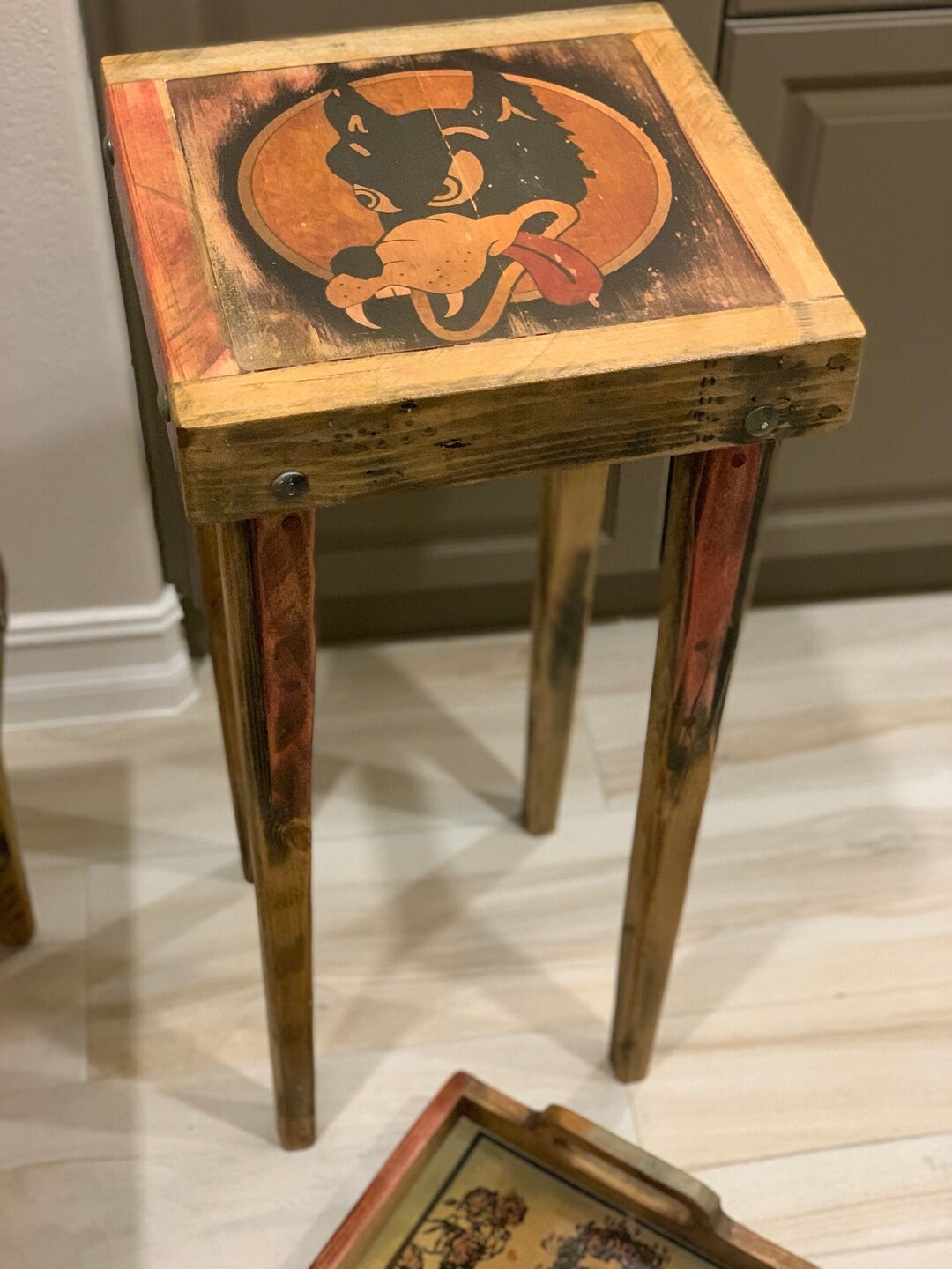 Jerry Wolf Side Table - Etsy