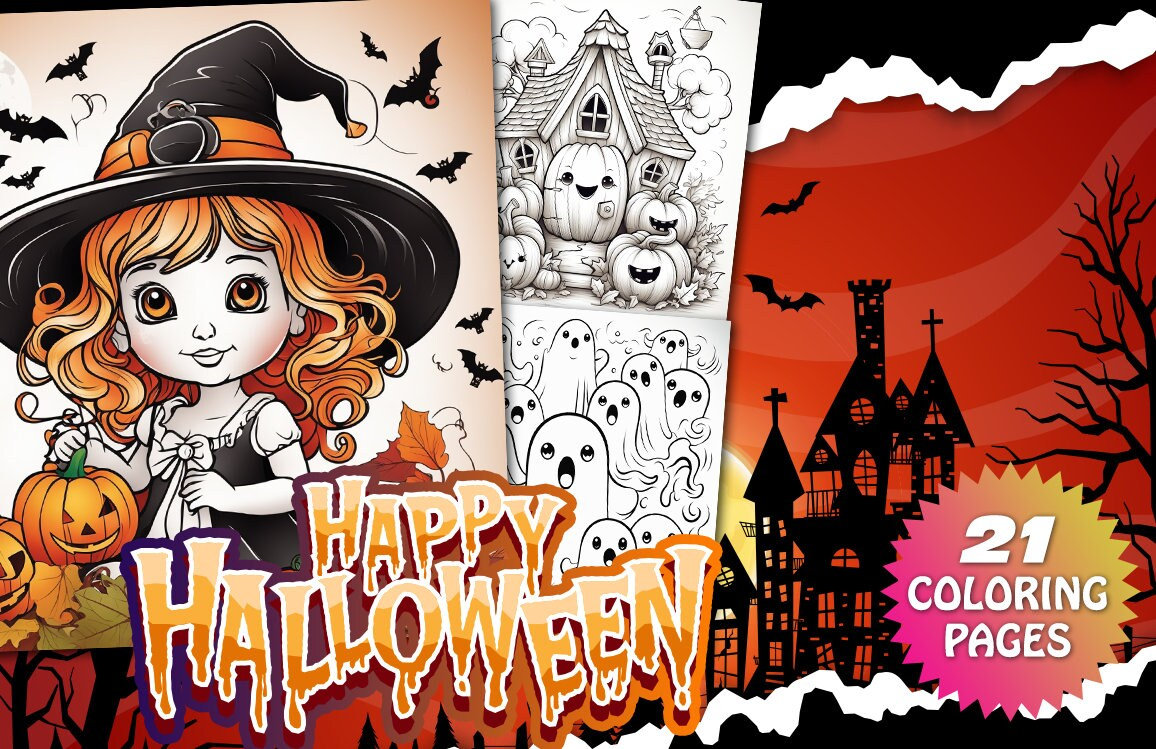 PRINTABLE Halloween Halloween Coloring Pages, Kids Halloween Coloring ...