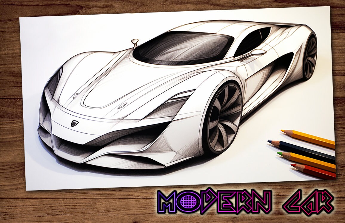 Super Cars Coloring Book | 28 Pages | Adults, Kids, Coloring Book ...