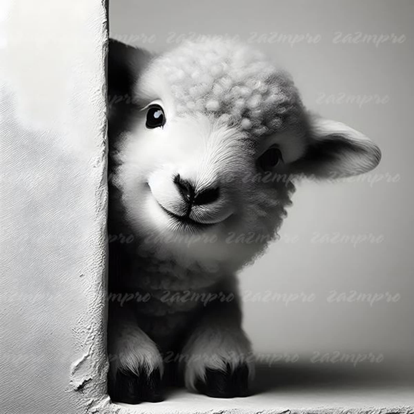 18 High-quality Images of Cute Animals Hiding Behind a Corner - Etsy