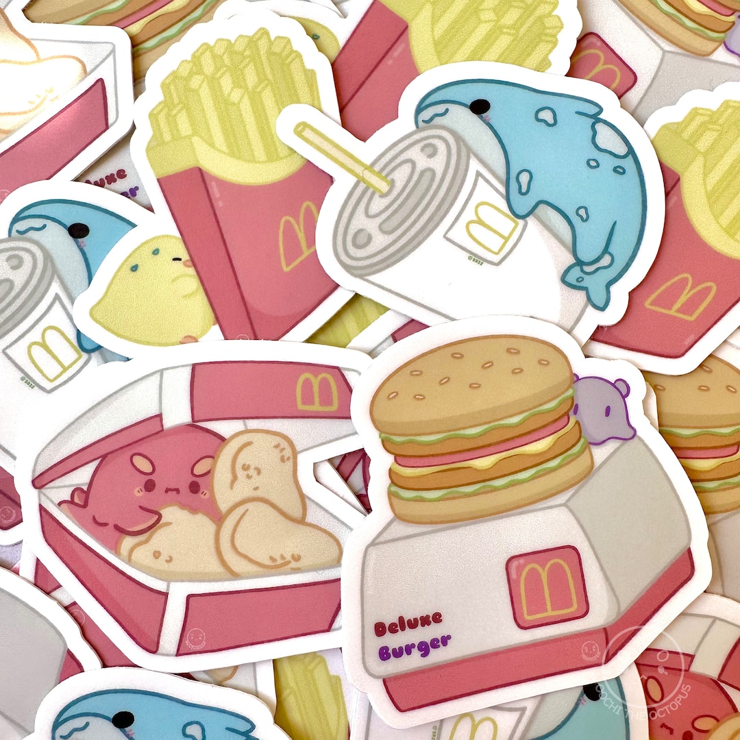 Fast Food Animal Stickers - Etsy