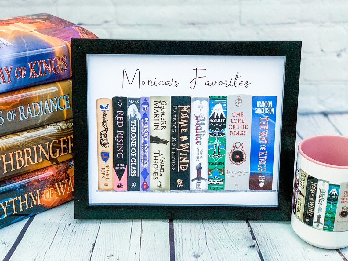 Custom Book Stack Illustration DIGITAL ONLY up to 10 Books - Etsy