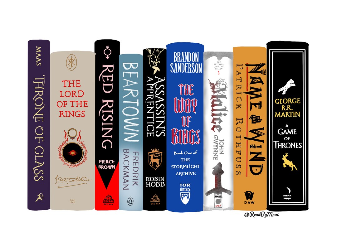 Custom Book Stack Illustration - DIGITAL ONLY - up to 10 Books - Etsy