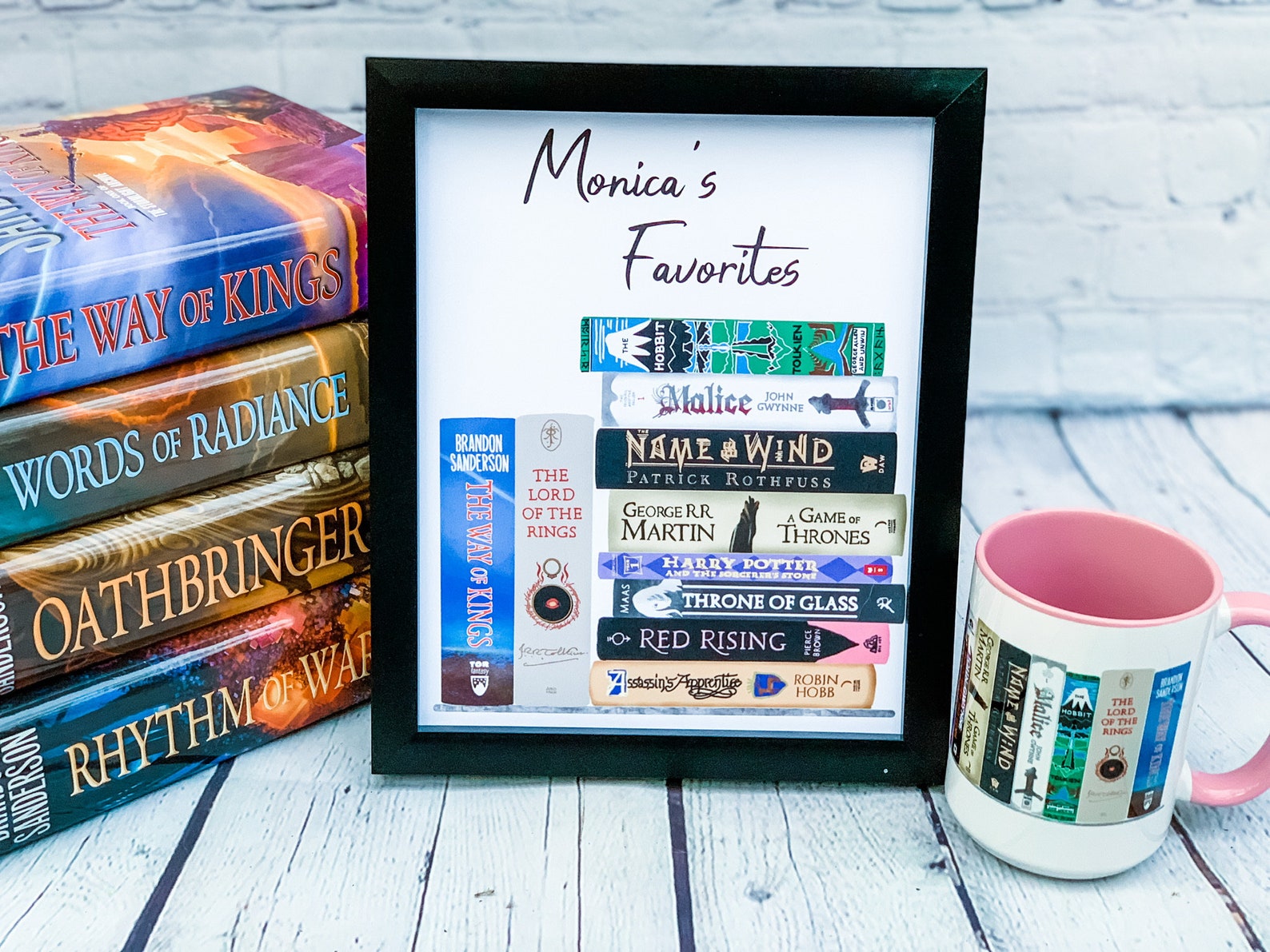 Custom Book Stack Illustration DIGITAL ONLY up to 10 Books - Etsy