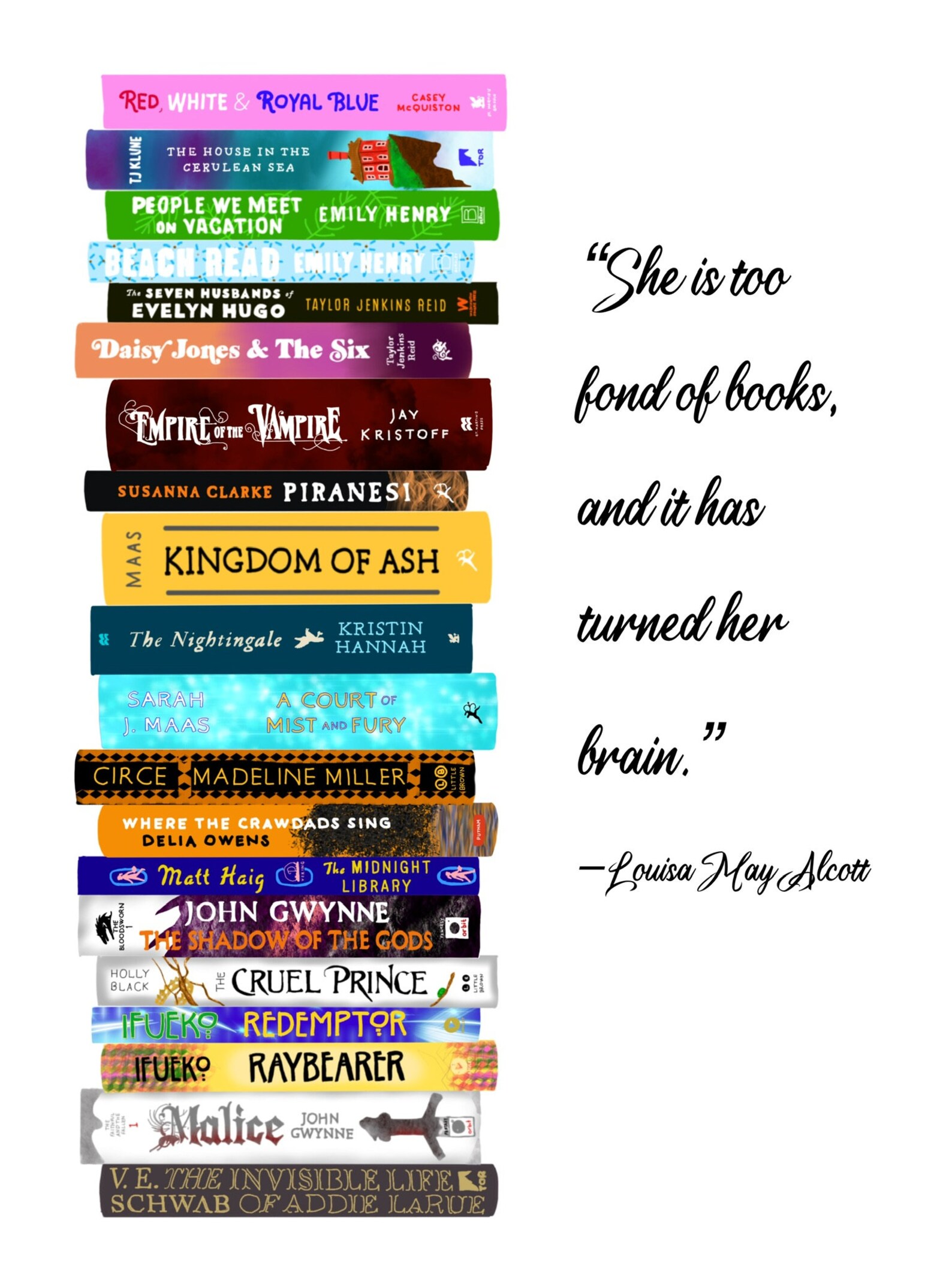 Custom Book Stack Illustration DIGITAL ONLY - Etsy