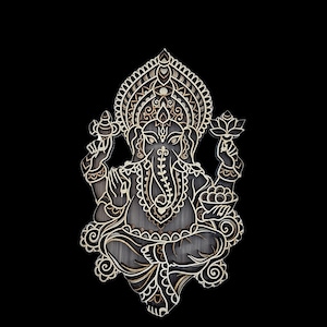 3D Laser Cut Wooden Ganesha Wall Art - Multi-layer Deity Decor for Home ...