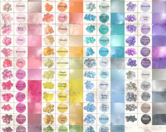 Sempertex Color Chart With Balloons - Etsy