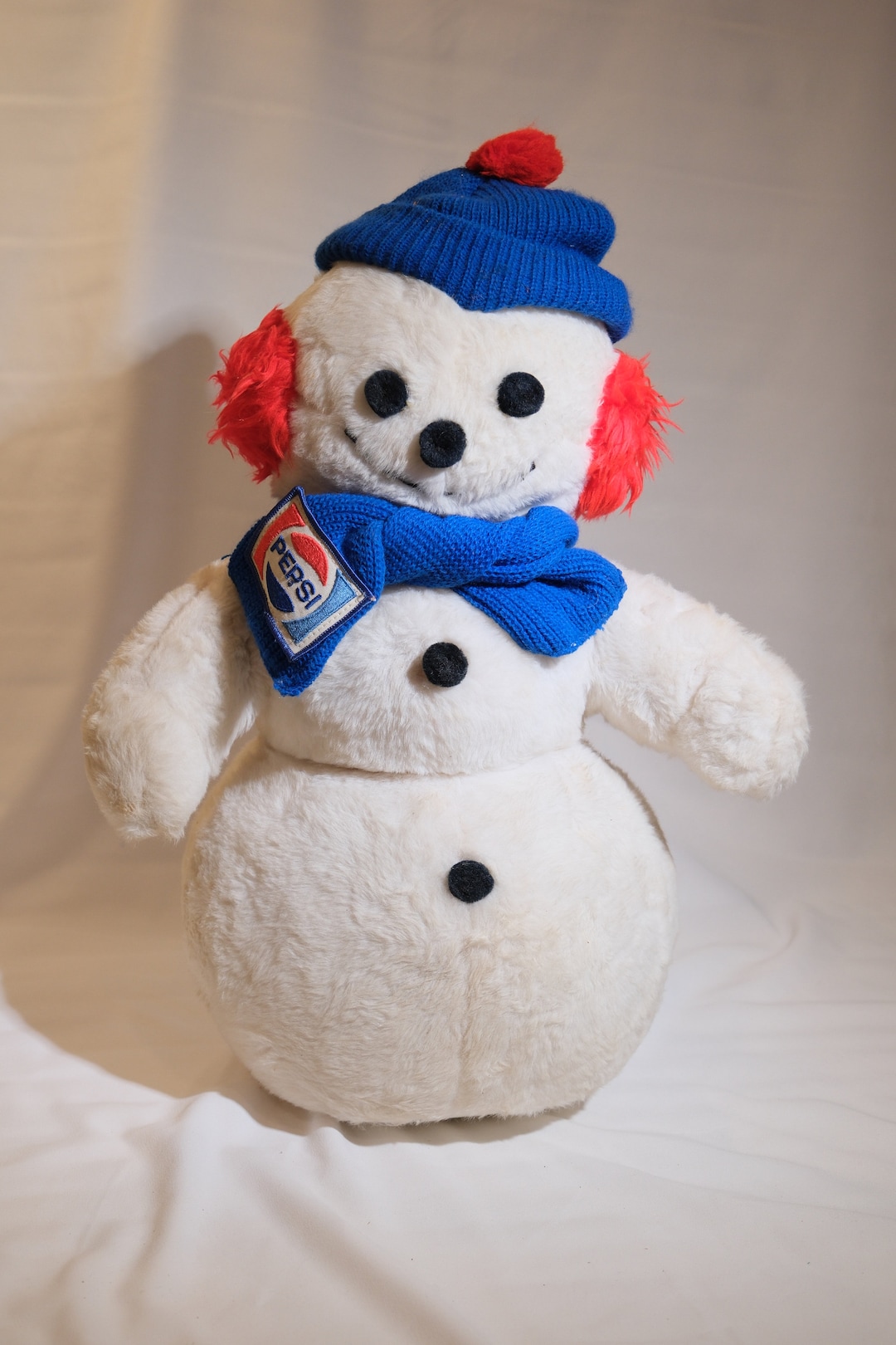 Vintage 1970s Animal Fair Pepsi Cola Snowman Stuffed Plush Christmas ...