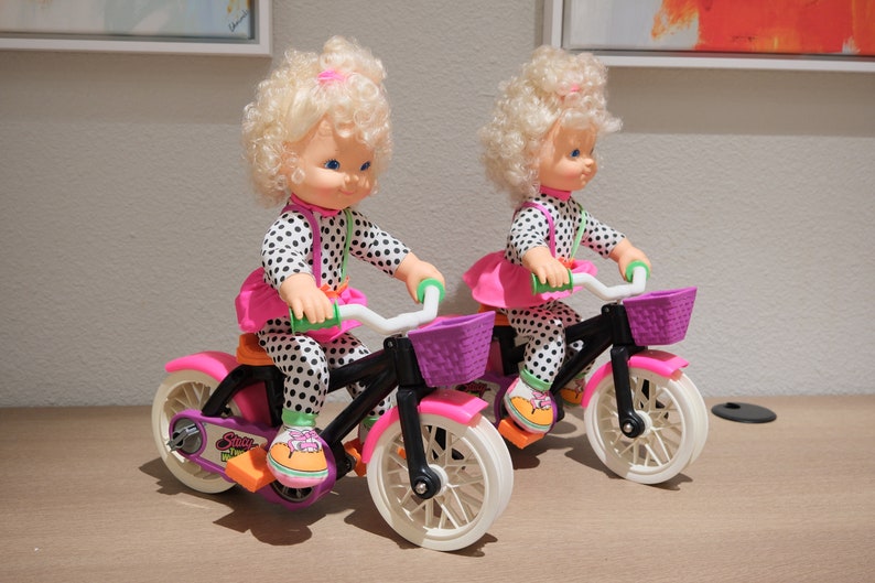 Two VTG 90s 1991 Stacy Dolls Two Wheeler Bikes and Dolls Included ...