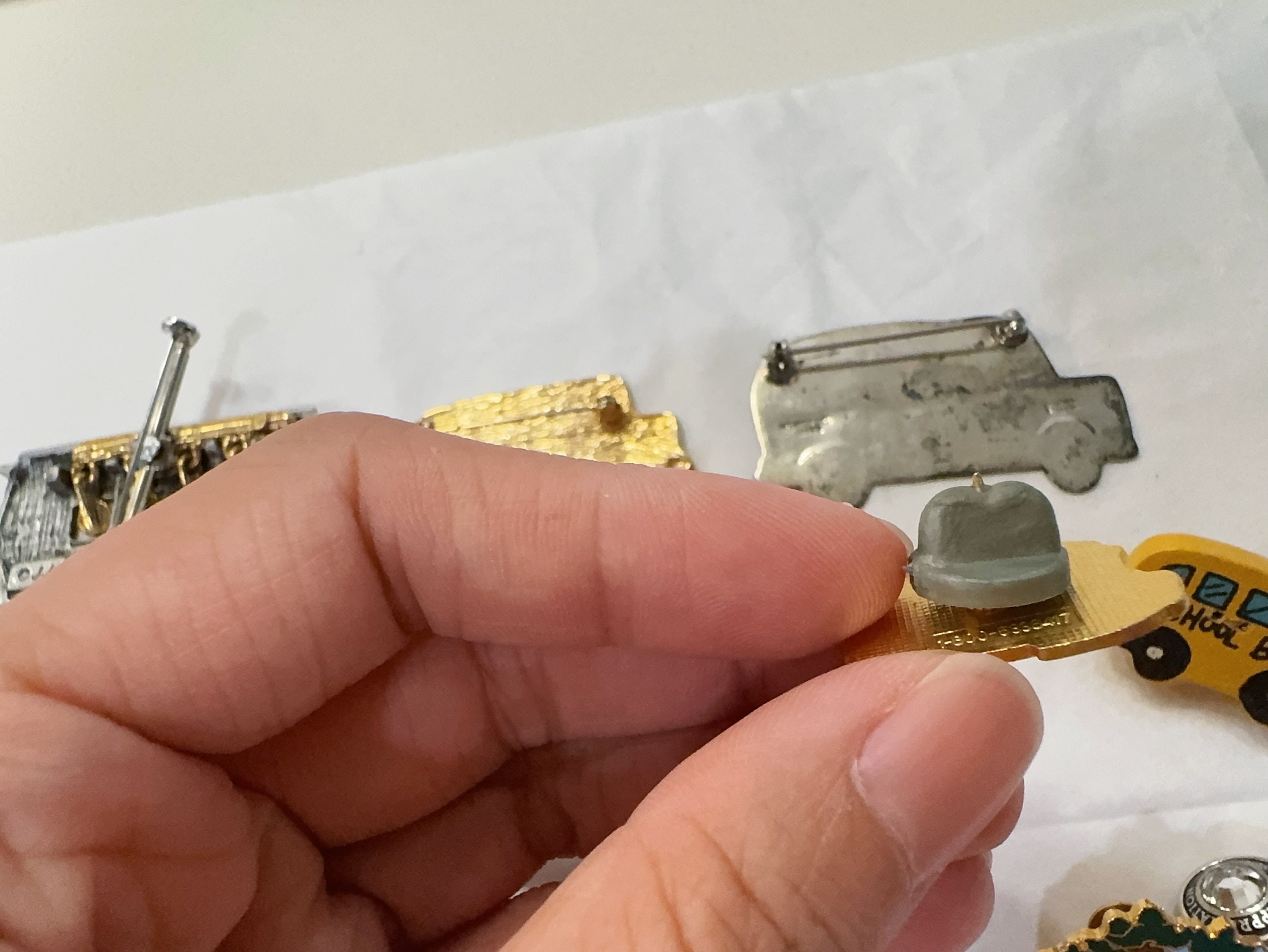 Lot of 18 Vintage School Bus Education Brooch Pin Metal Enamel Lapel ...