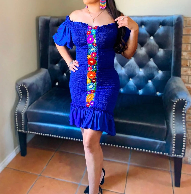 Mermaid Dress With Machine Embroidery From Chiapas / Latina / - Etsy