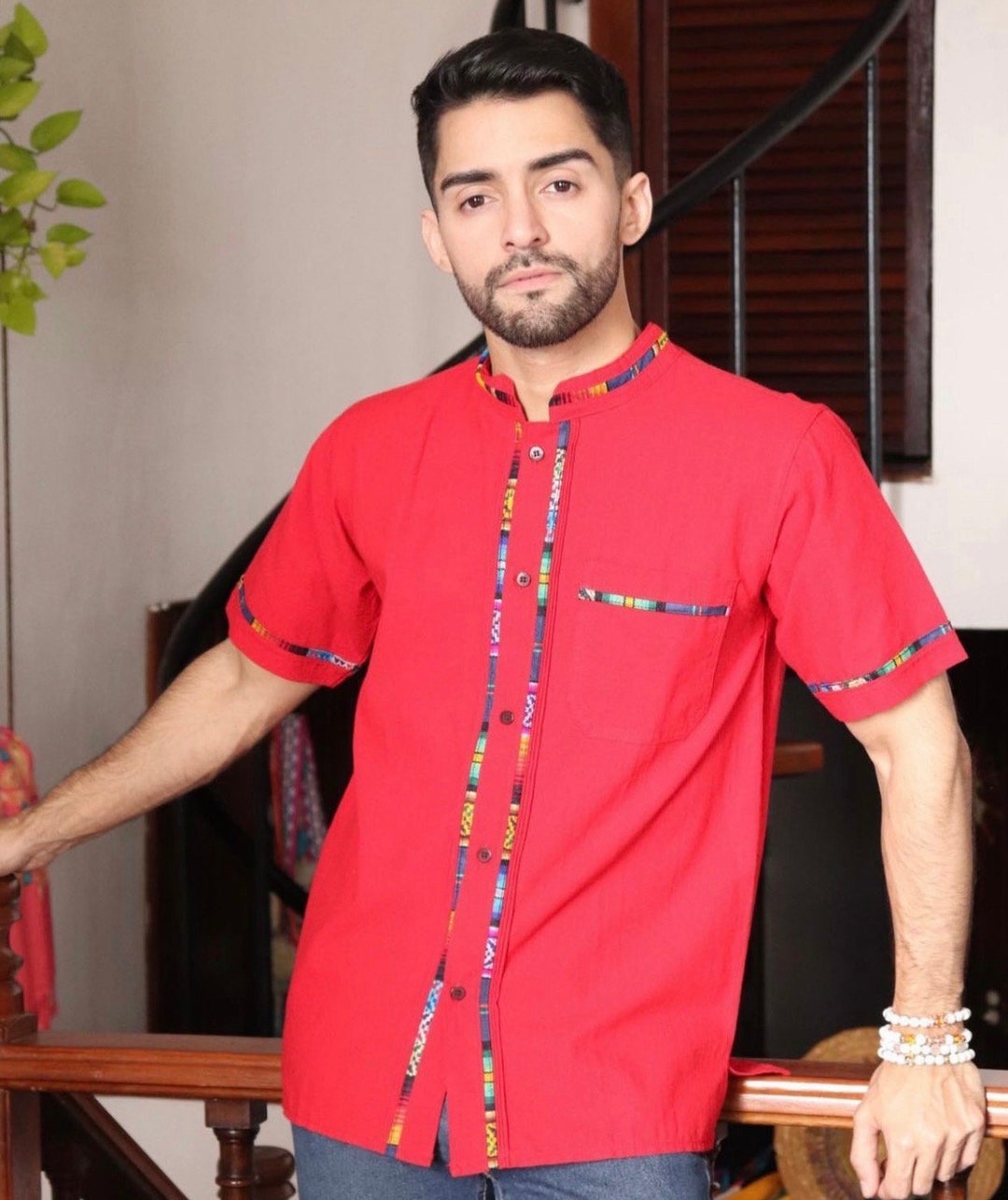 Men's Traditional Manta Guayabera. Mexican Guayabera for Men. Buttoned ...