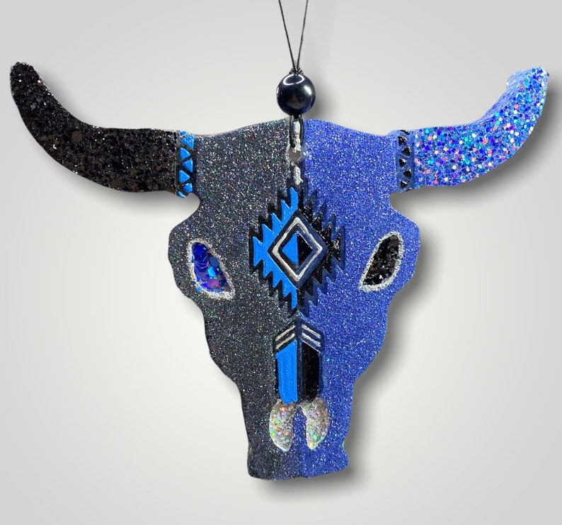 Back the Blue Aztec Bull Freshie - Etsy