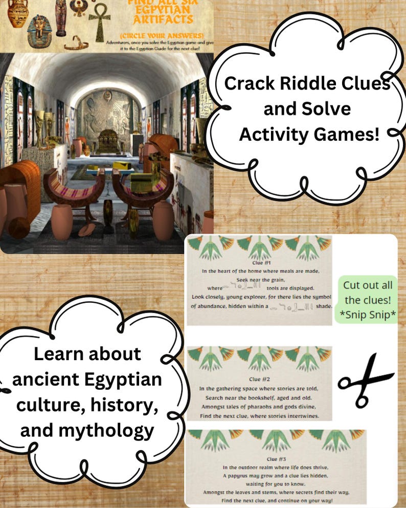 Ancient Egypt Scavenger Hunt (fun Learning Experience) - Etsy