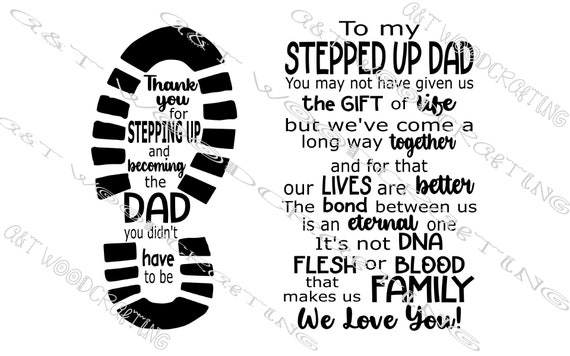 Stepped up Dad From Multiple Children Father's Day Digital - Etsy
