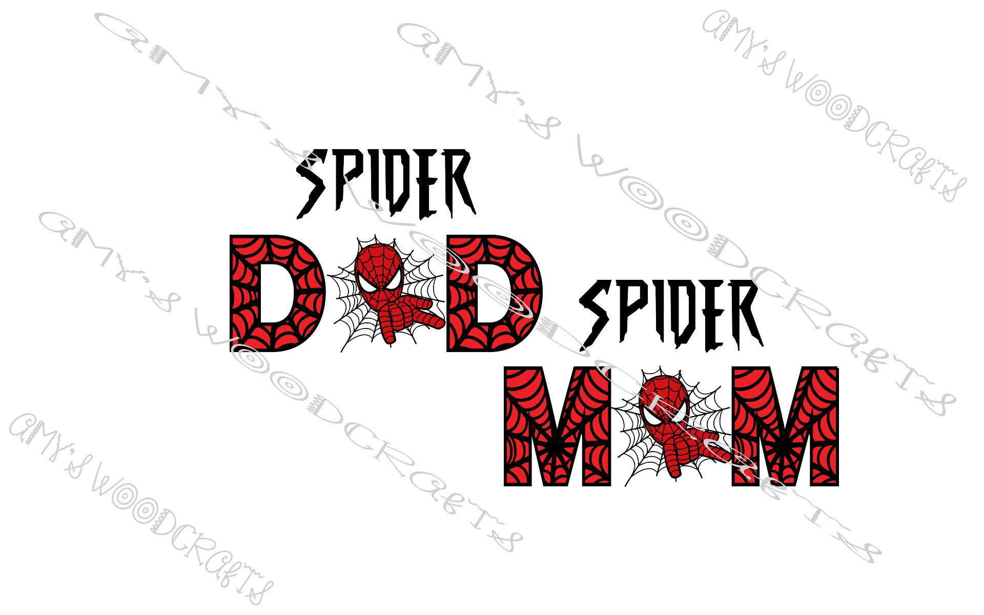Spider Mom Spider Dad | Sublimation or DTF Digital File Instant ...