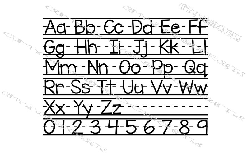 Alphabet Tracing Board Template With Upper and Lower Case - Etsy Canada