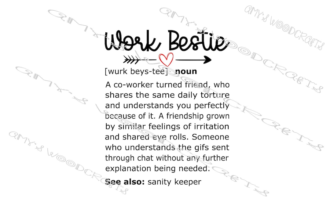 Work Bestie Digital File for Cricut or Silhouette Instant Download - Etsy