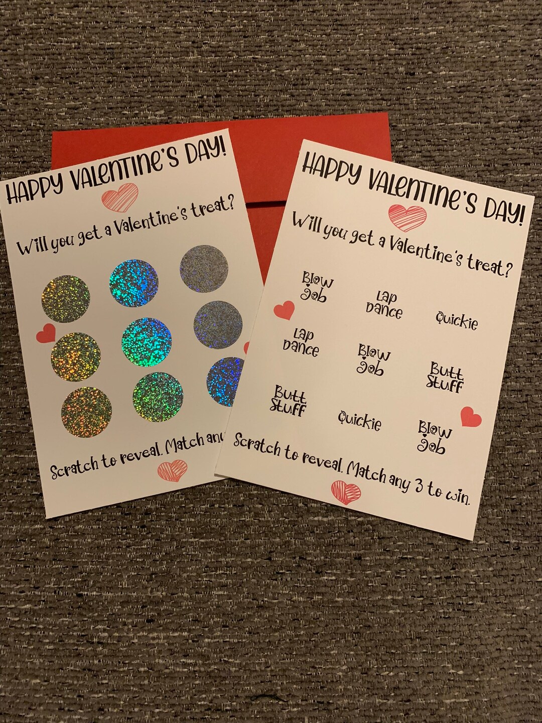 Naughty Valentines Day Scratch off Card Fully Customizable - Etsy