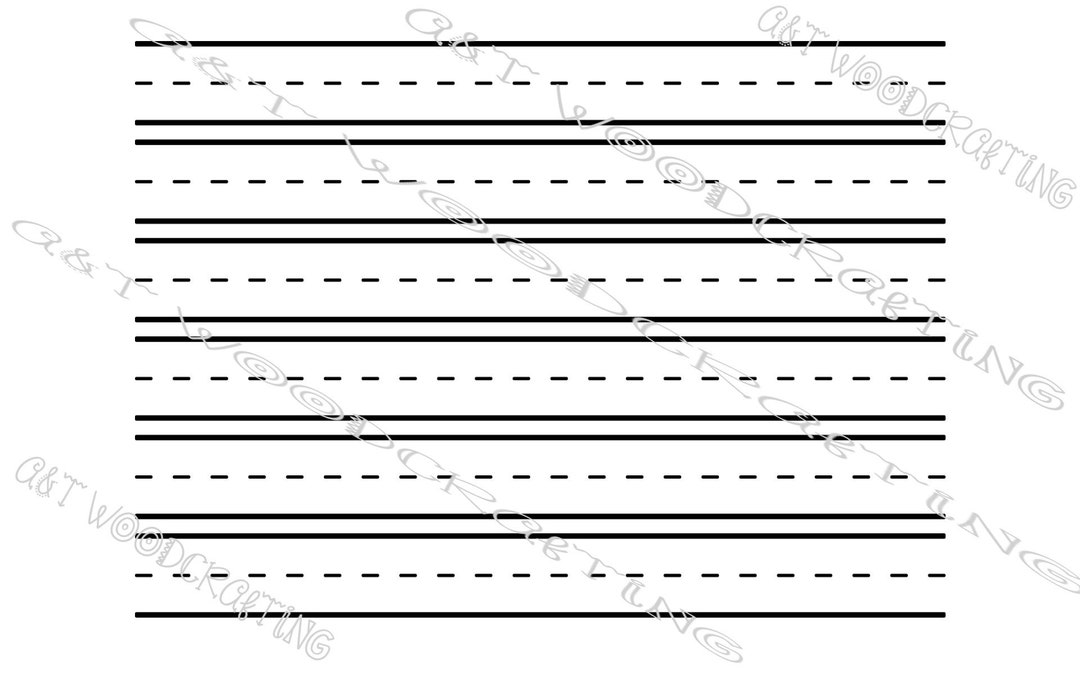 Tracing Board Template With Blank Lines to Trace Letters Numbers ...
