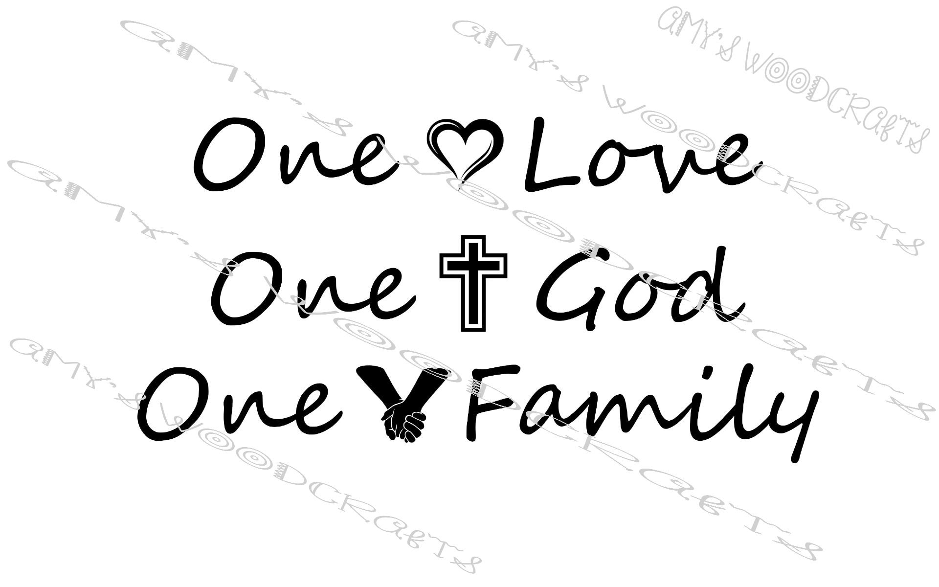 One Love One God One Family Digital File for Cricut or - Etsy