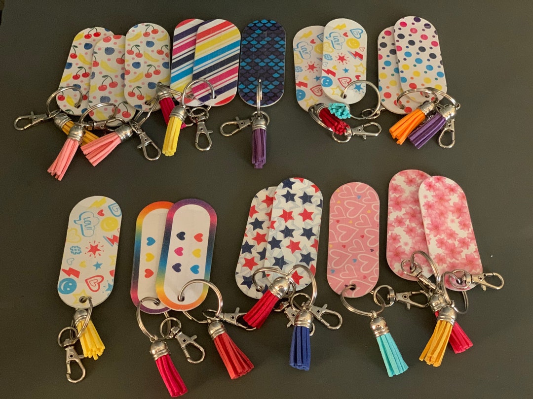 Mini Nail File Keychain With Tassel for Customer Giveaways and ...
