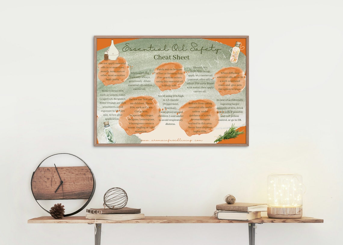Essential Oil Safety Cheat Sheet 5x7 Instant Download And Printable Card Use Essential Oils
