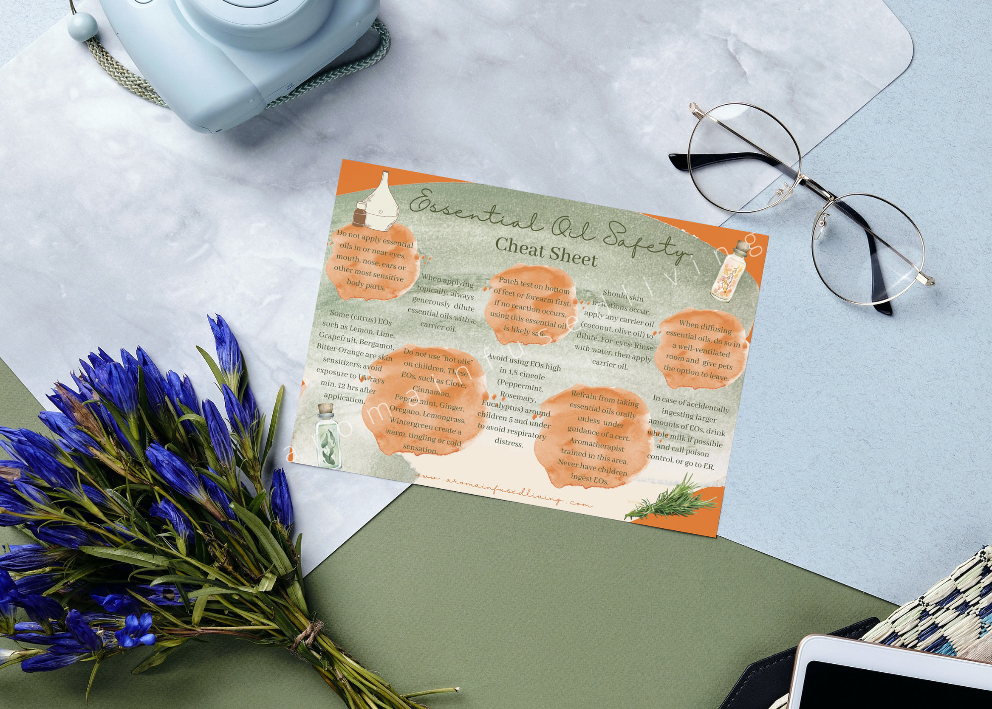 Essential Oil Safety Cheat Sheet 5x7 Instant Download And Printable Card Use Essential Oils