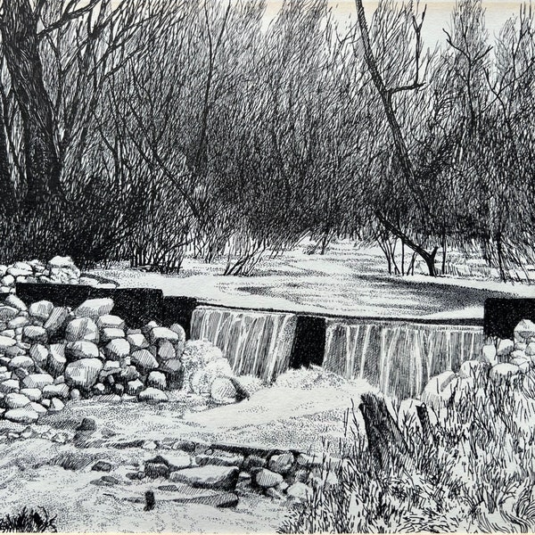 Print of Pen and Ink Drawing - Etsy