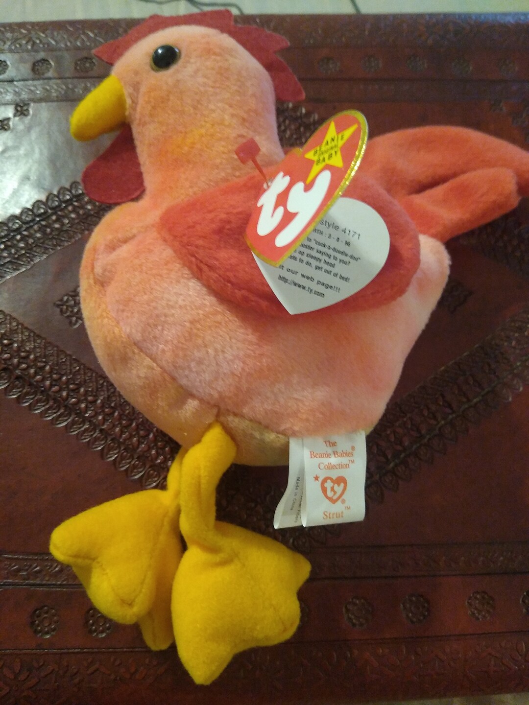 EXTREMELY ULTRA Rare Ty Beanie Baby STRUT so Many Errors First Edition ...
