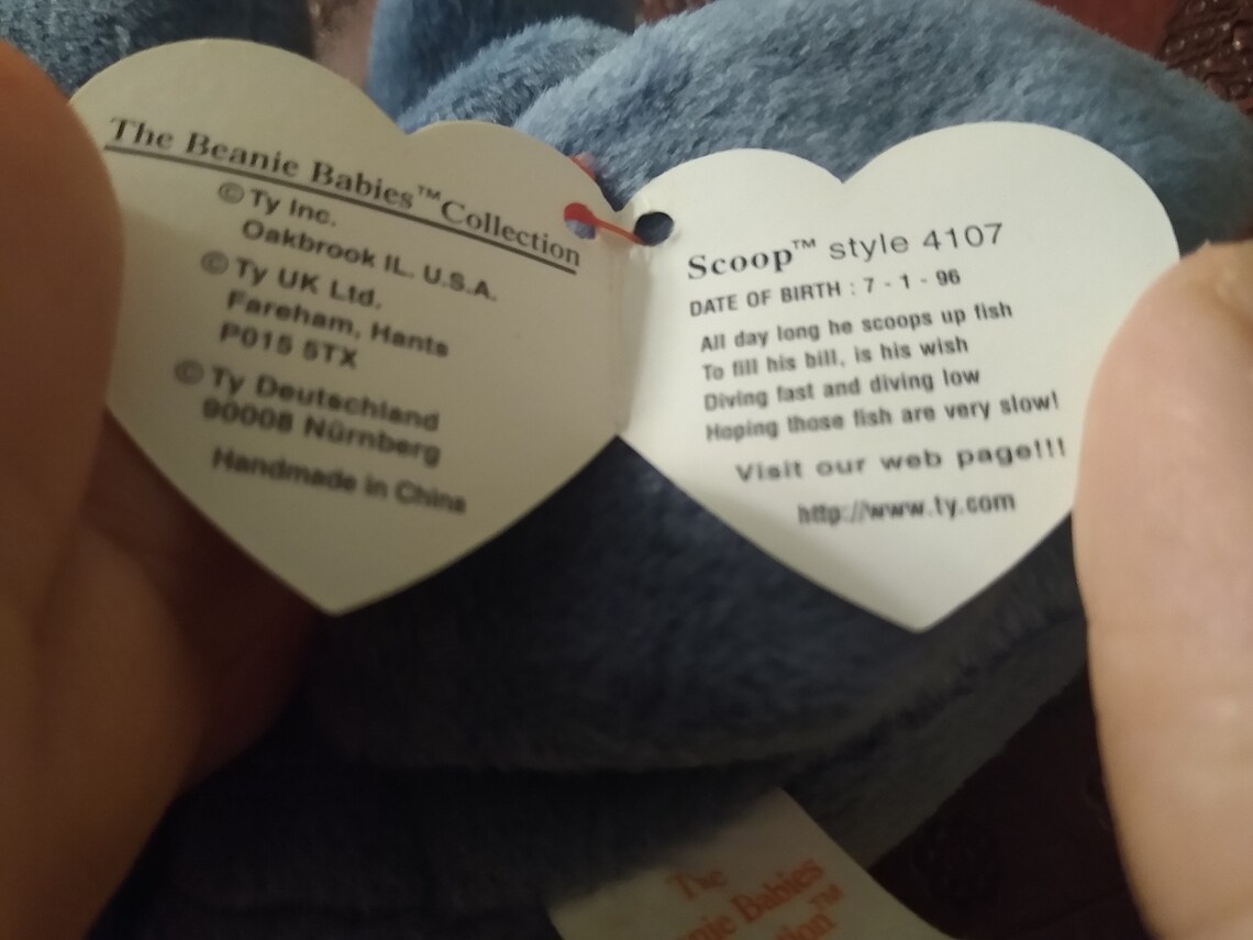 ULTRA Rare Ty Beanie Baby Scoop Retired First Edition ERRORS - Etsy