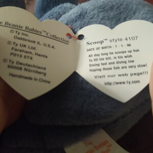 ULTRA Rare Ty Beanie Baby Scoop Retired First Edition ERRORS - Etsy