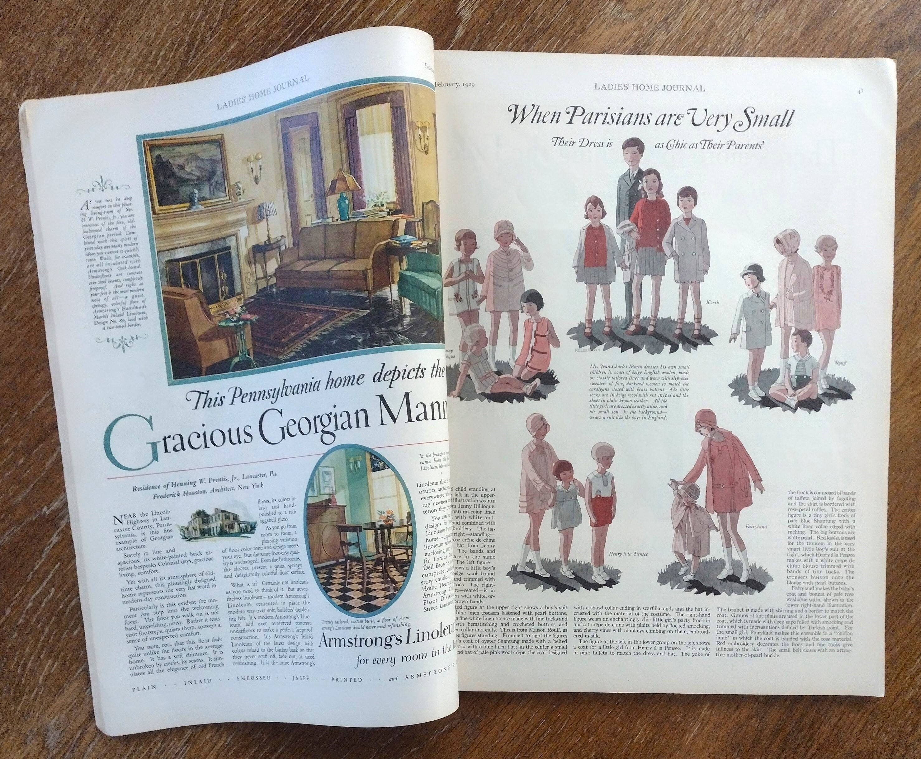 Antique Magazine, Ladies' Home Journal, February 1929, Vintage ...