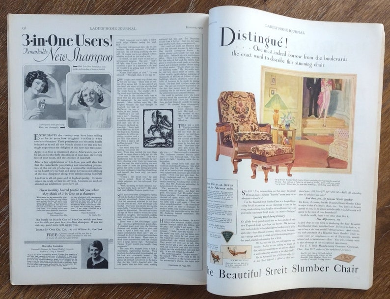 Antique Magazine, Ladies' Home Journal, February 1929, Vintage ...