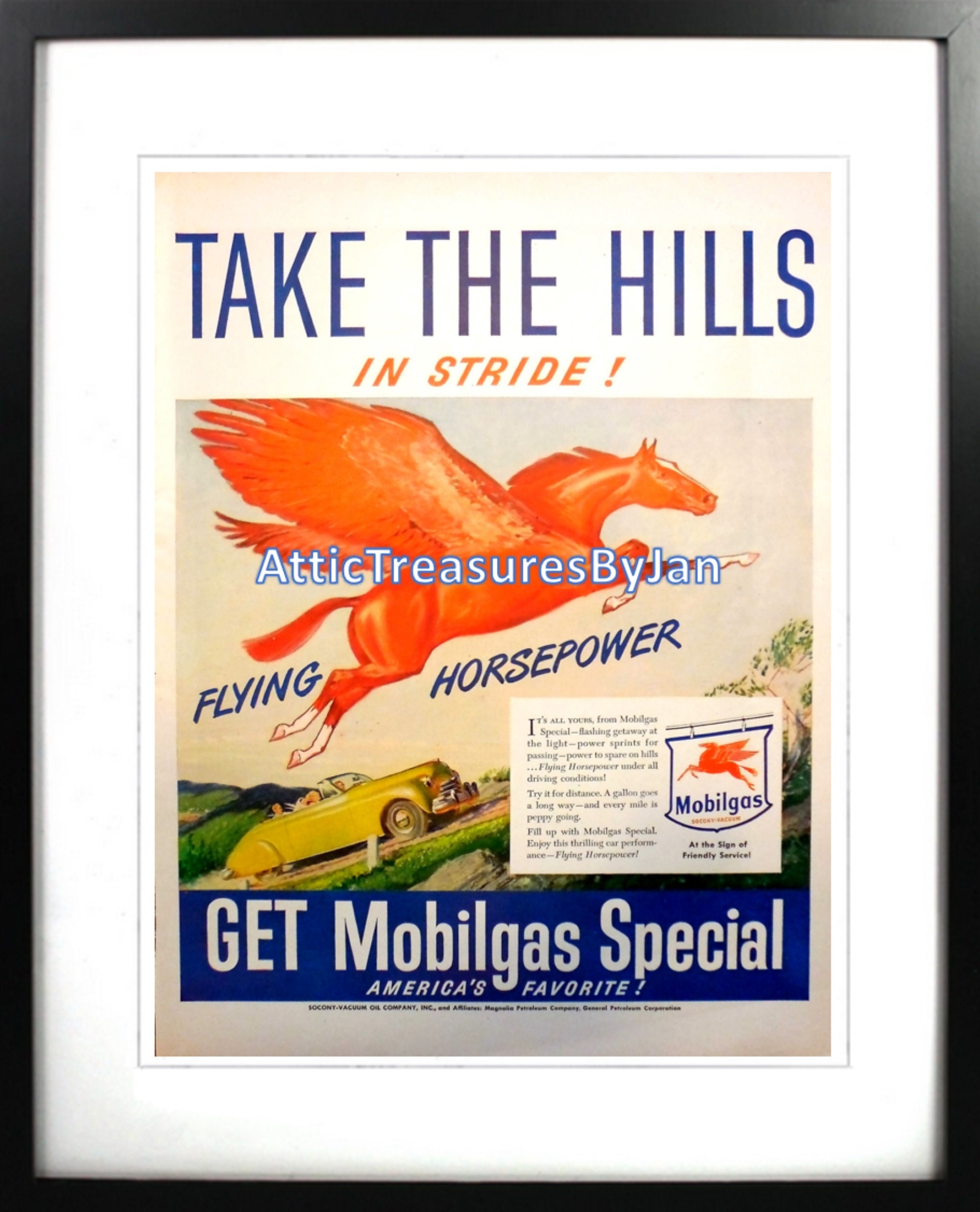 Vintage Car Ad Prints, 1920s-1970s, Wall Art, Garage Art, Old Car ...