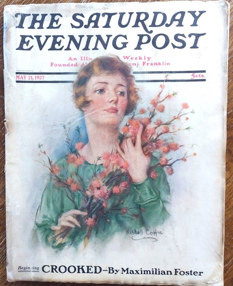 Antique Magazines, 1927 Saturday Evening Post, FREE Shipping Old ...