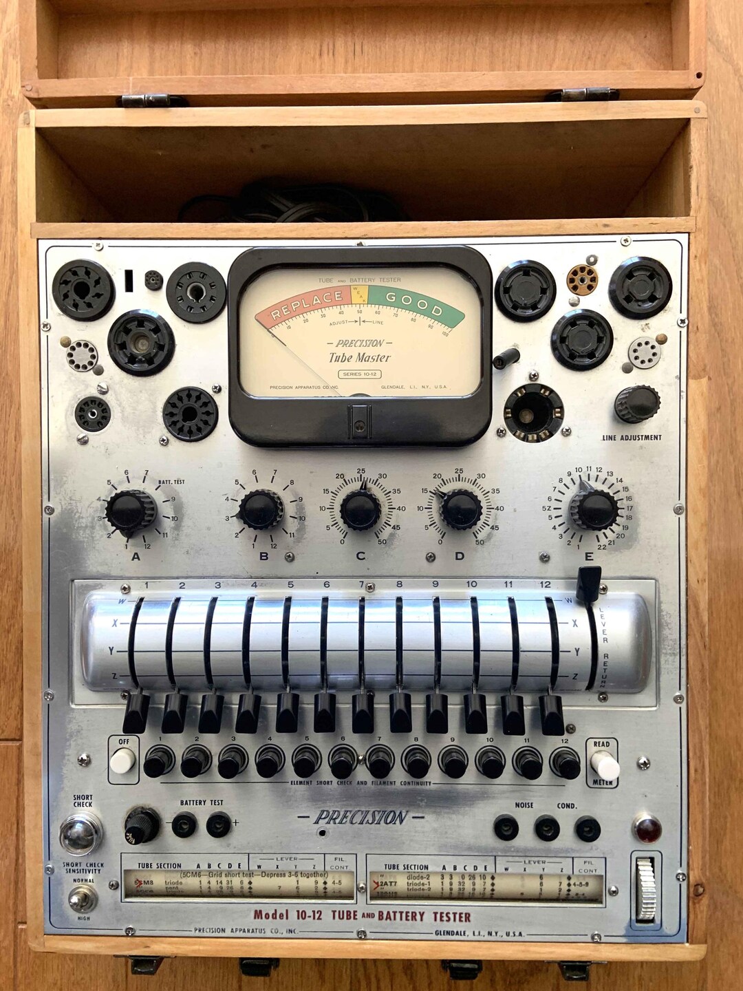 Vintage 1954-1963 Precision Tube Tester Working Model 10-12, Glendale ...