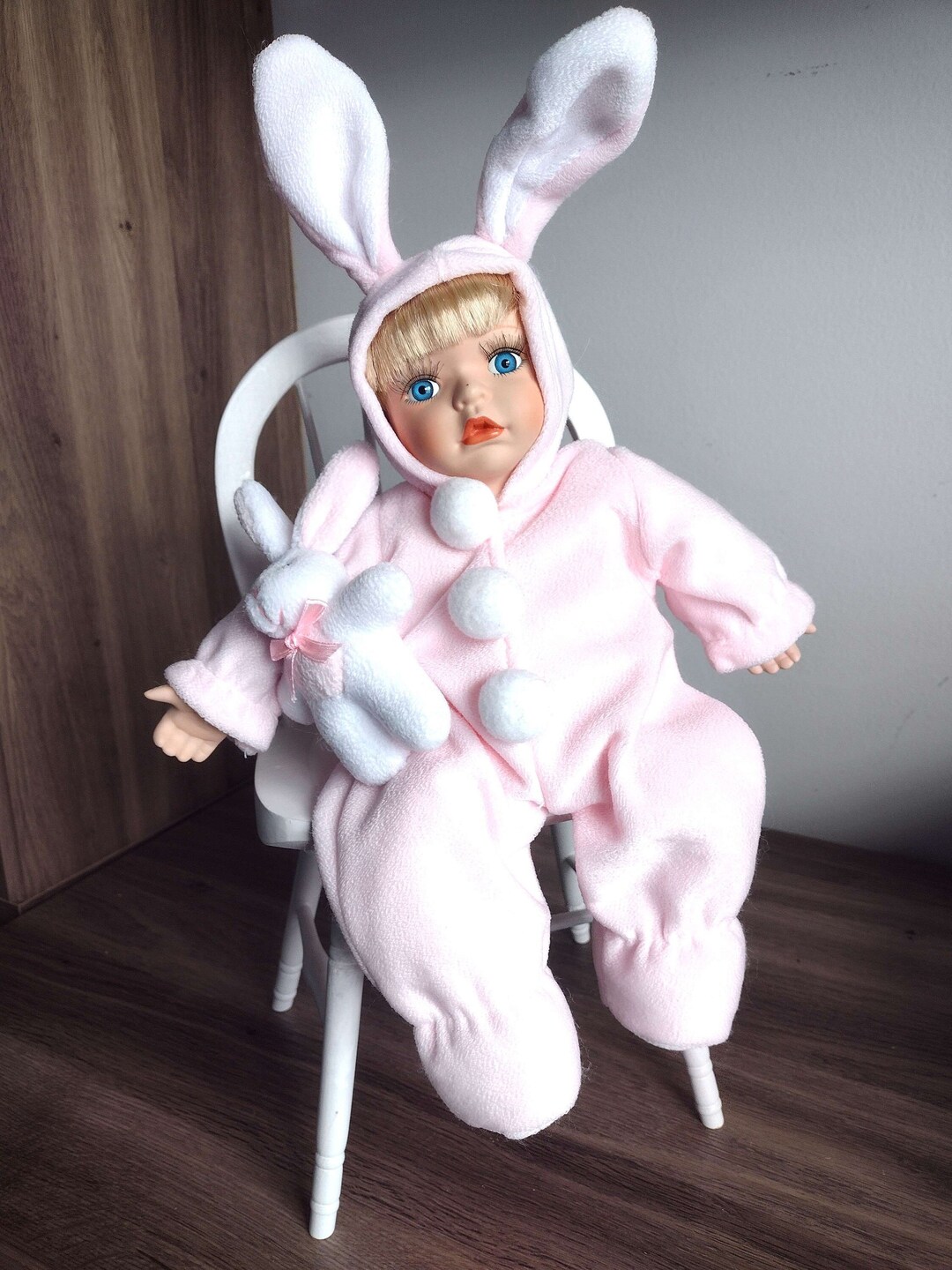 Dolls, Vintage Animated Musical Doll With Chair, Doll Moves With Music ...