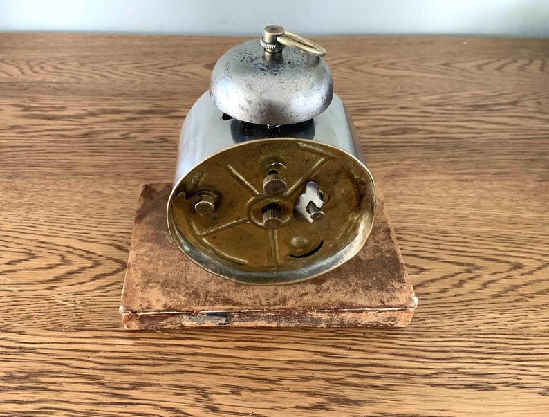 Antique Peg Leg Alarm Clock Early 1900s, Vintage Mechanical Wind up ...