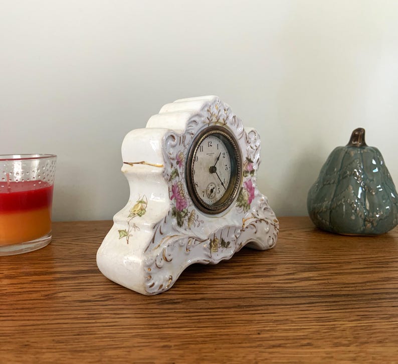 Antique Porcelain Clock Early 1900s New Haven Connecticut USA, Working ...