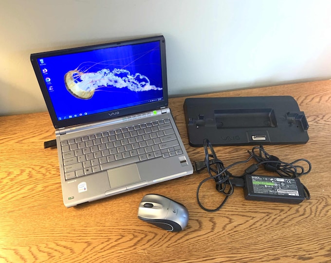 Vintage Sony Vaio Laptop Computer PCG-4K1L Windows 7 Upgrade W/oem ...