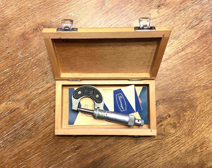 Vintage Micrometer: German Steinmeyer Measuring Tool With Wood Case - Etsy