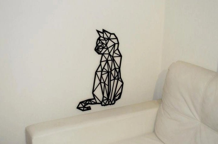 Polygon Cat Digital File for Laser and CNC - Etsy