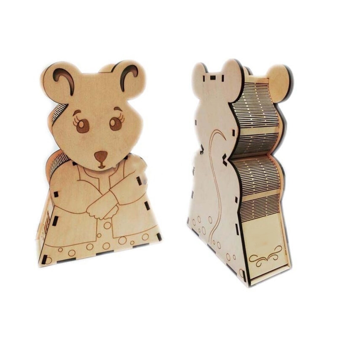 Mother Mouse Pigi Box Digital File for Laser and CNC - Etsy